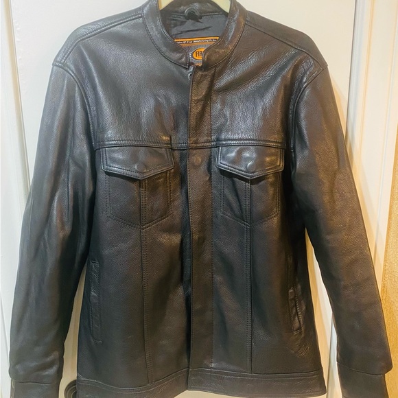 Jackets & Coats | First Classic Vintage Rare Black Leather Riding ...